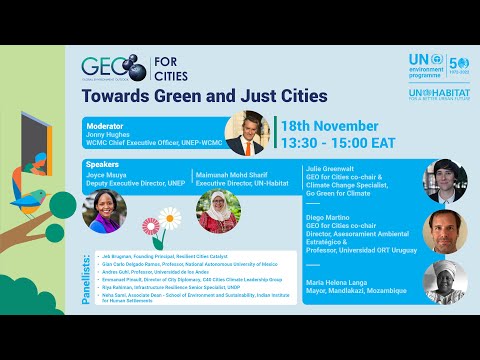 GEO for Cities Launch - "Towards Green and Just Cities"