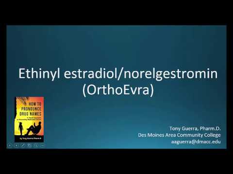 (CC) How to Pronounce ethinyl estradiol / norelgestromin brand name OrthoEvra Backbuilding