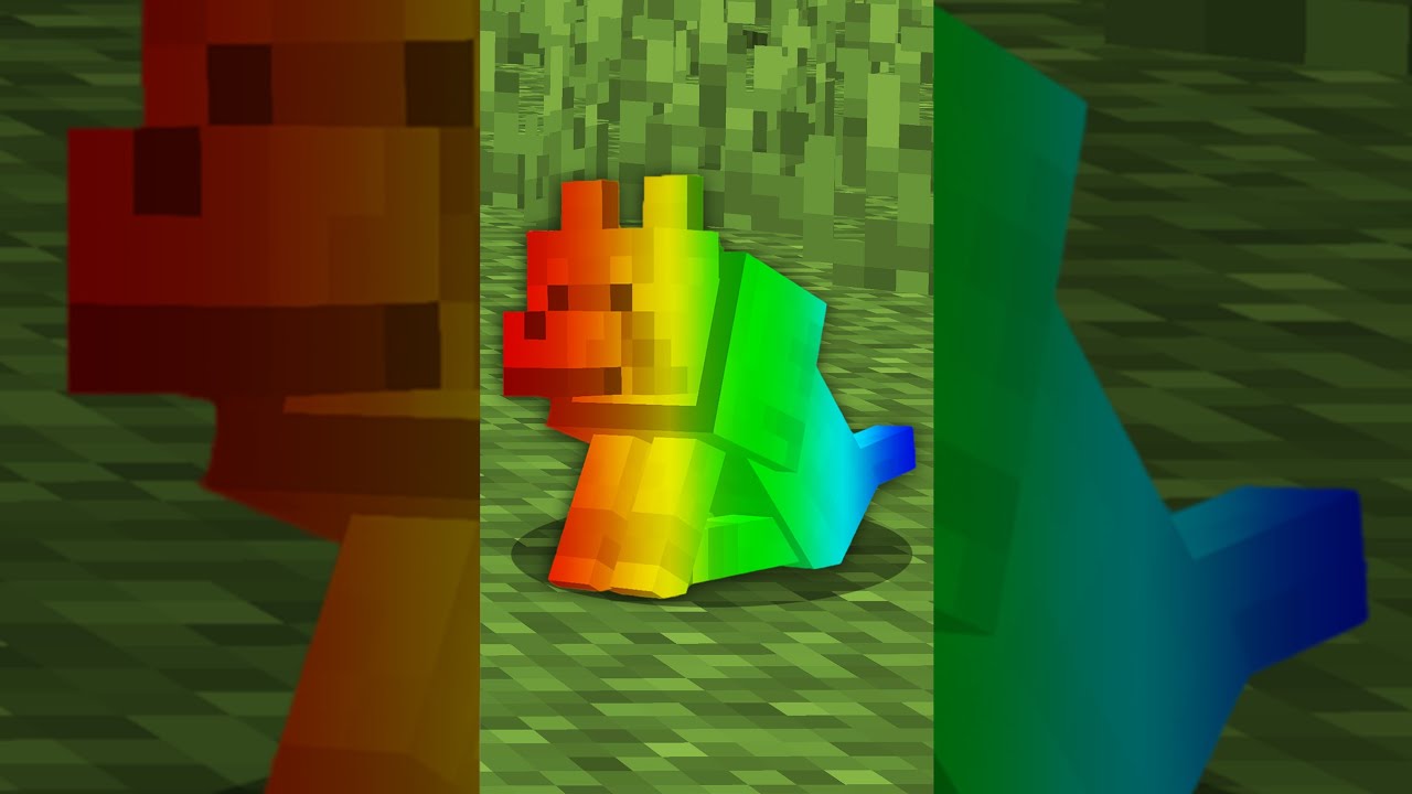 Rainbow Wolves in Vanilla Minecraft!