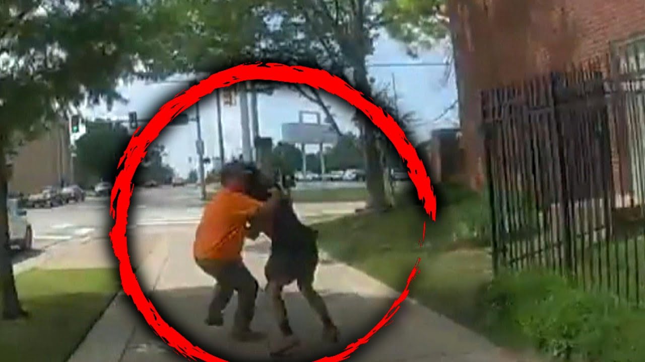 Civilian Tackles Suspect During Police Chase