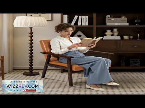 Mid Century Modern Accent Chair PU Leather Armchair with Solid Wood Frame Review