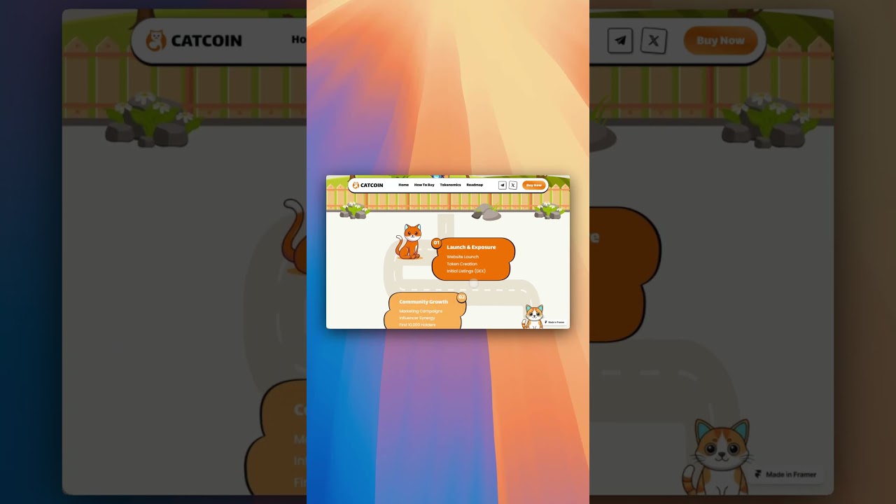CATCOIN Web3 | Cryptocurrency Framer Template Design