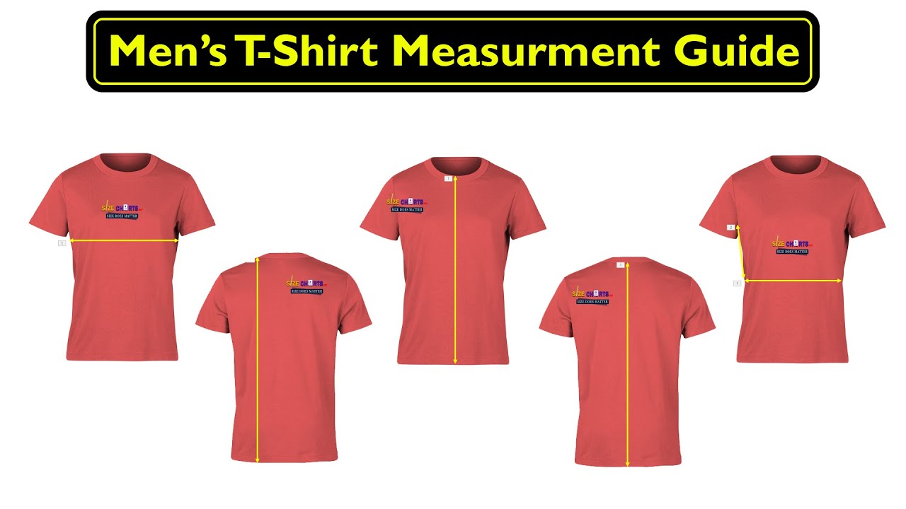 Men's T-Shirt Measurements & Size Chart Guide: