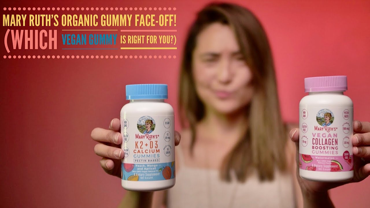 Mary Ruth's Organic VITAMIN GUMMY COMPARE! (K2+D3 Calcium VS. Collagen Boosting)
