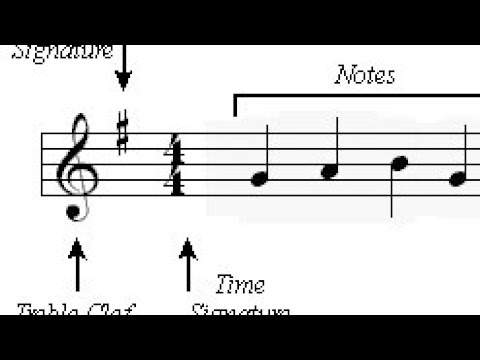 staff notation name of symbols