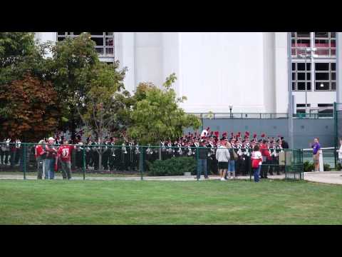 OSUMB Marching to Practice 9 12 2015 Alumni Game vs Hawaii