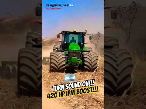 9.0L Monster DEERE 8370R discing with vicious sound ON at Argentina #viral #shorts
