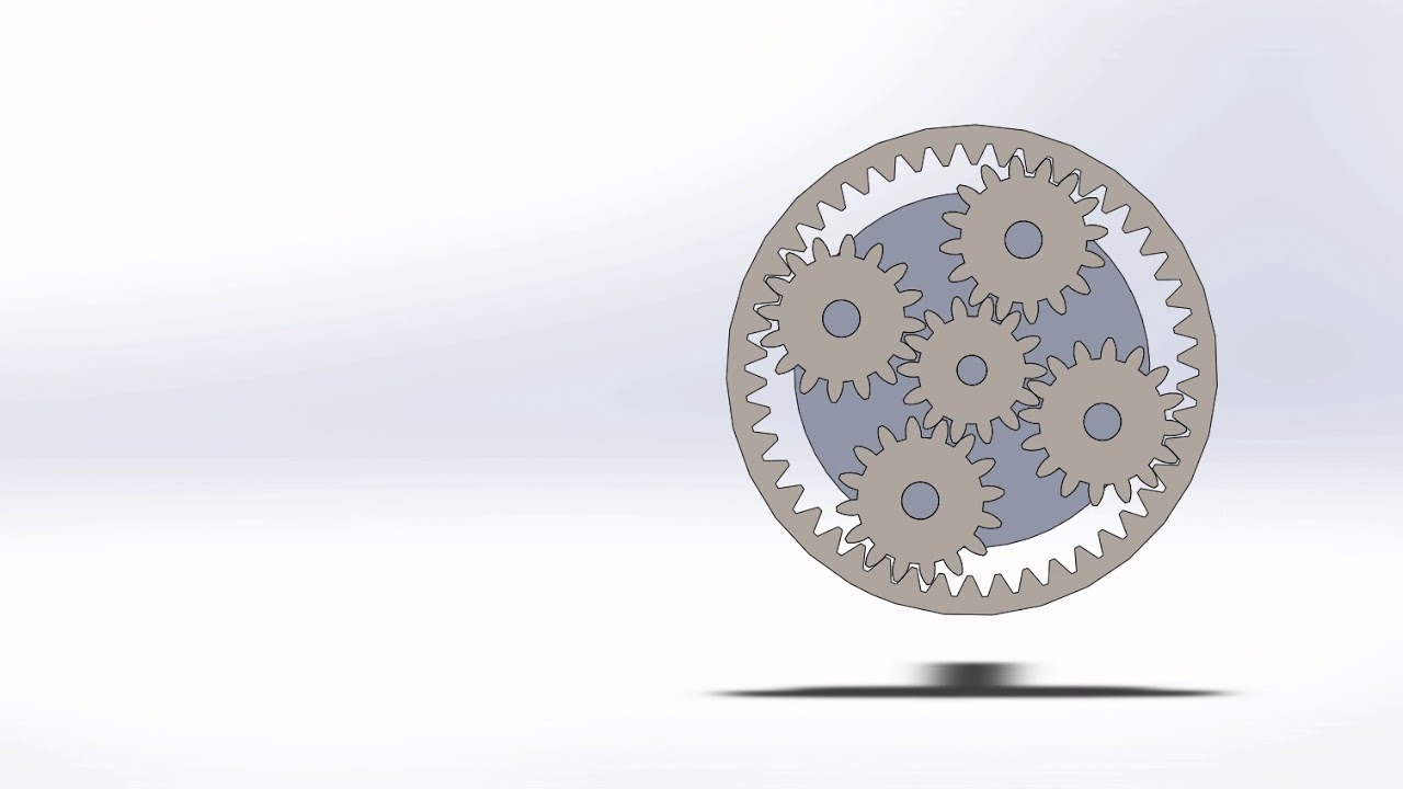 Epicyclic/Planetary Gears Simulation in Solidworks (Study1)