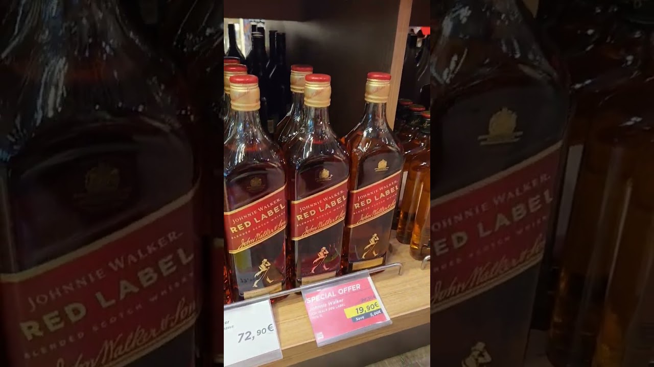 Price of a Large Bottle of Jonnie Walker Red Label Istanbul Airport vs Buford GA