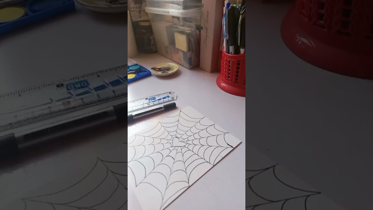 cute web 🕸  card idea pt 18 ! what next !  #creativeideas #art #journaltime #drawing #painting