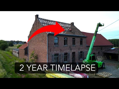 2 years of 110+ y.o. farm renovation TIMELAPSE