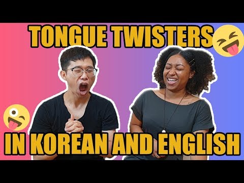 We Tried Tongue Twisters In Korean and English! | AMBW Couple In Korea