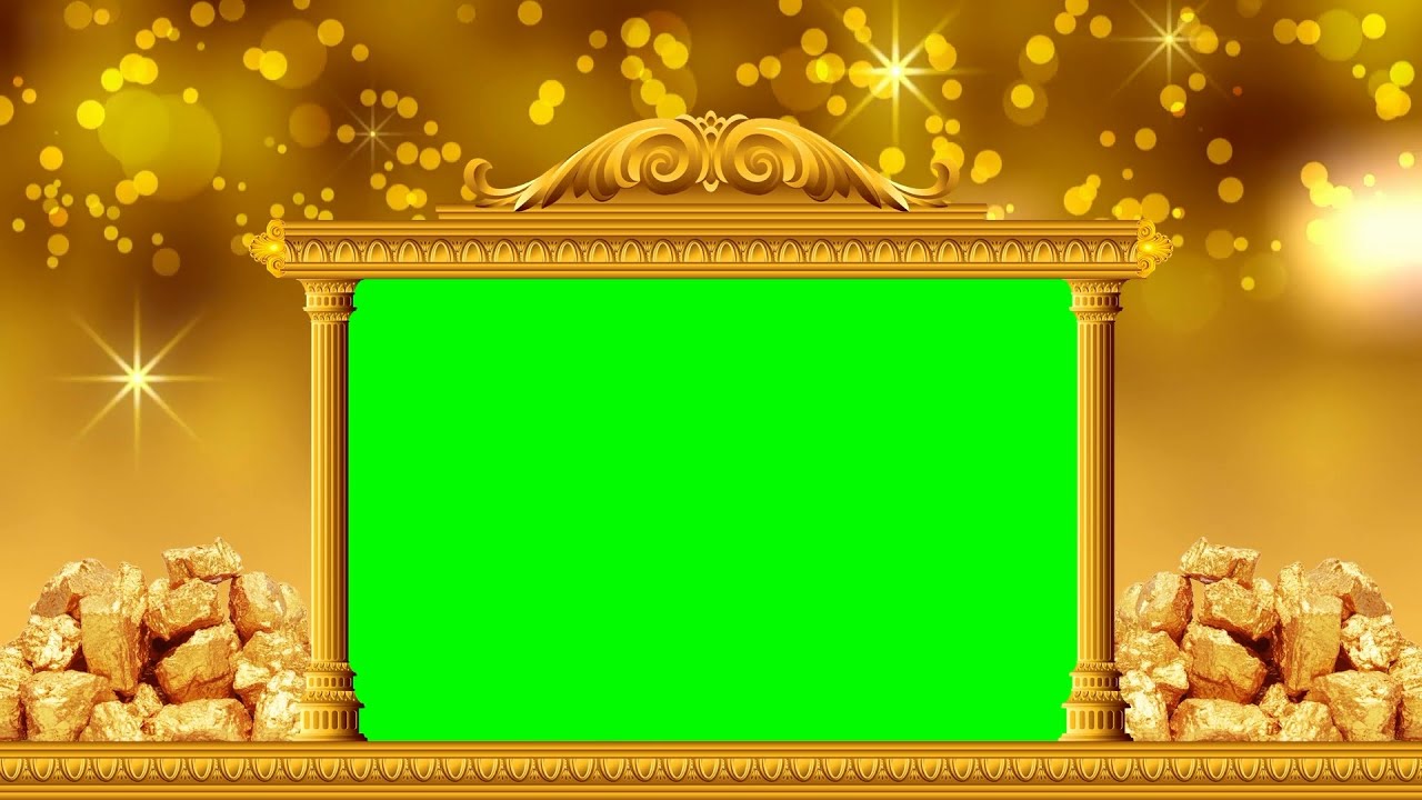 Gold Green Screen Frame Effect | Wedding Animated Effect | All Creative Designs