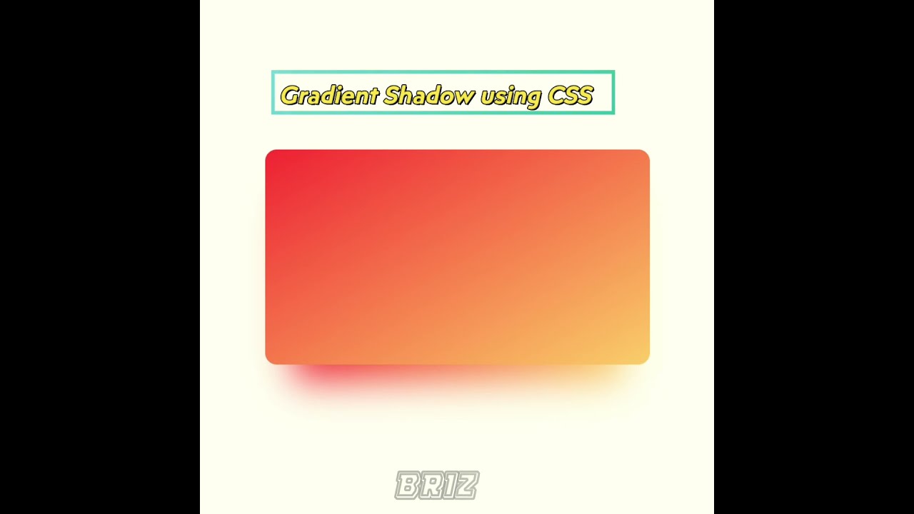 Gradient Shadow 🖌️ using HTML CSS || Linear Gradient Shadow CSS || CSS shorts #shorts #codewithharry