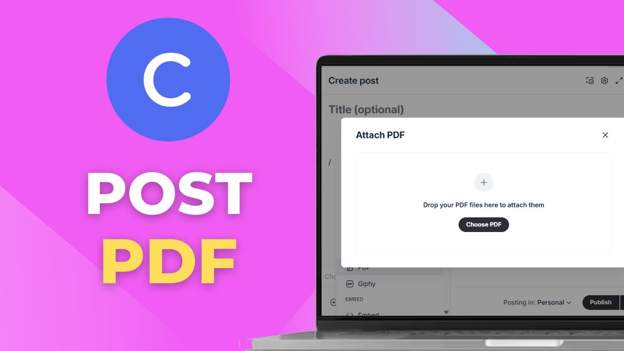 How to Post a PDF in Circle so Step by Step Tutorial