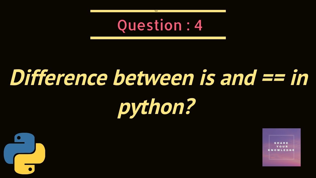 The difference between is and double equal operator in python