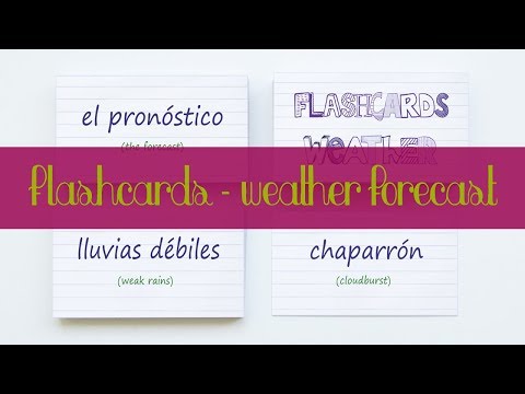 Flashcards Weather - Revision Leaving Cert Spanish Vocabulary