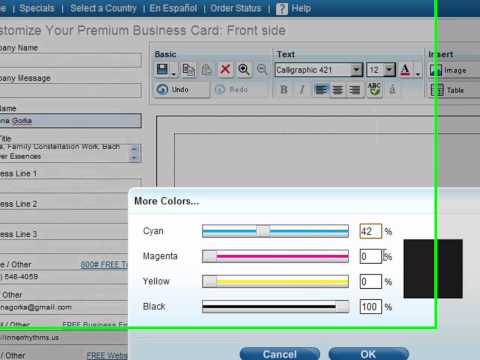 How-to Design a Simple Business Card on VistaPrint.com