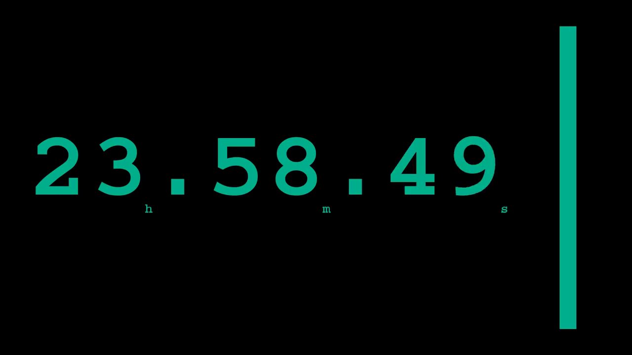 Silent 24 hours countdown timer