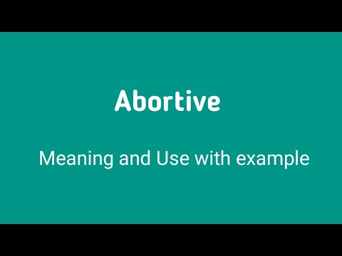 Abortive meaning in Urdu and hindi