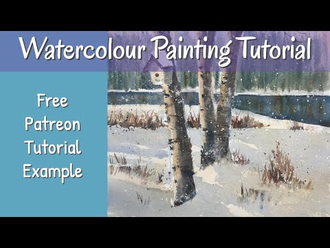 Silver Birch Trees Watercolour Tutorial For Beginners