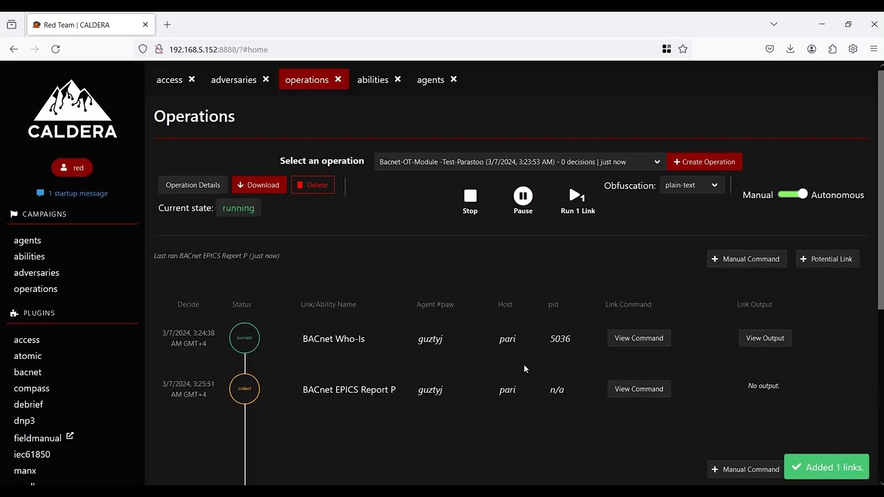 Pentest OT/IOT Bacnet Protocol With Caldera OT Module