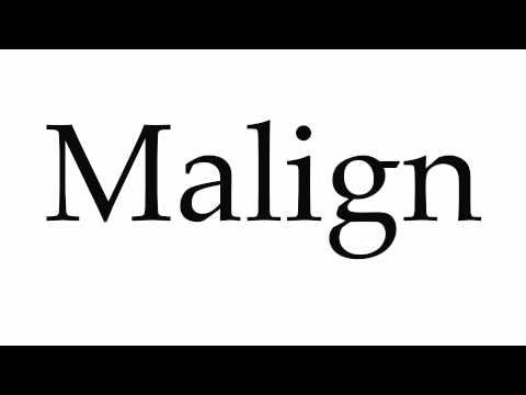 How to Pronounce Malign