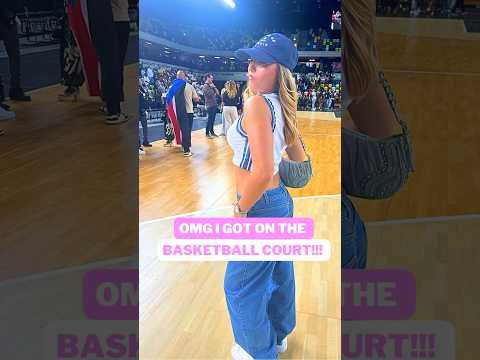 Omg we went to a basketball game and went on the court!! π #basketball #shorts