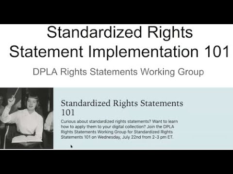 Standardized Rights Statements 101