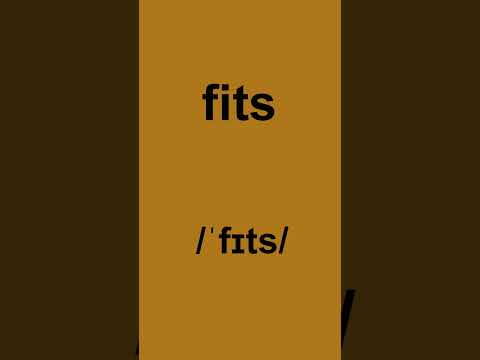 How to pronounce 'fits' in American English #spokenenglish #howtopronounce #americanenglish #words