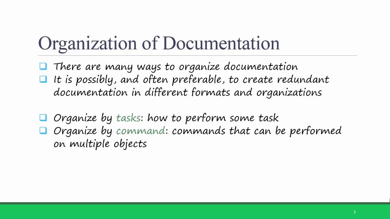 Systems Analysis & Design - Ch12 - Documentation