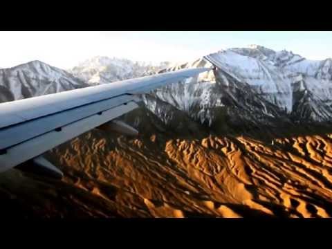 Landing at Leh Airport in Ladakh India AVI