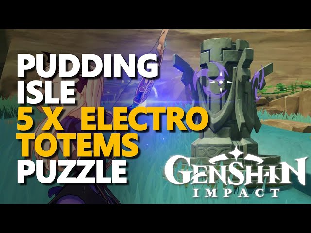 Genshin Impact Pudding Isle Pyro torch and Electro monument puzzle guide