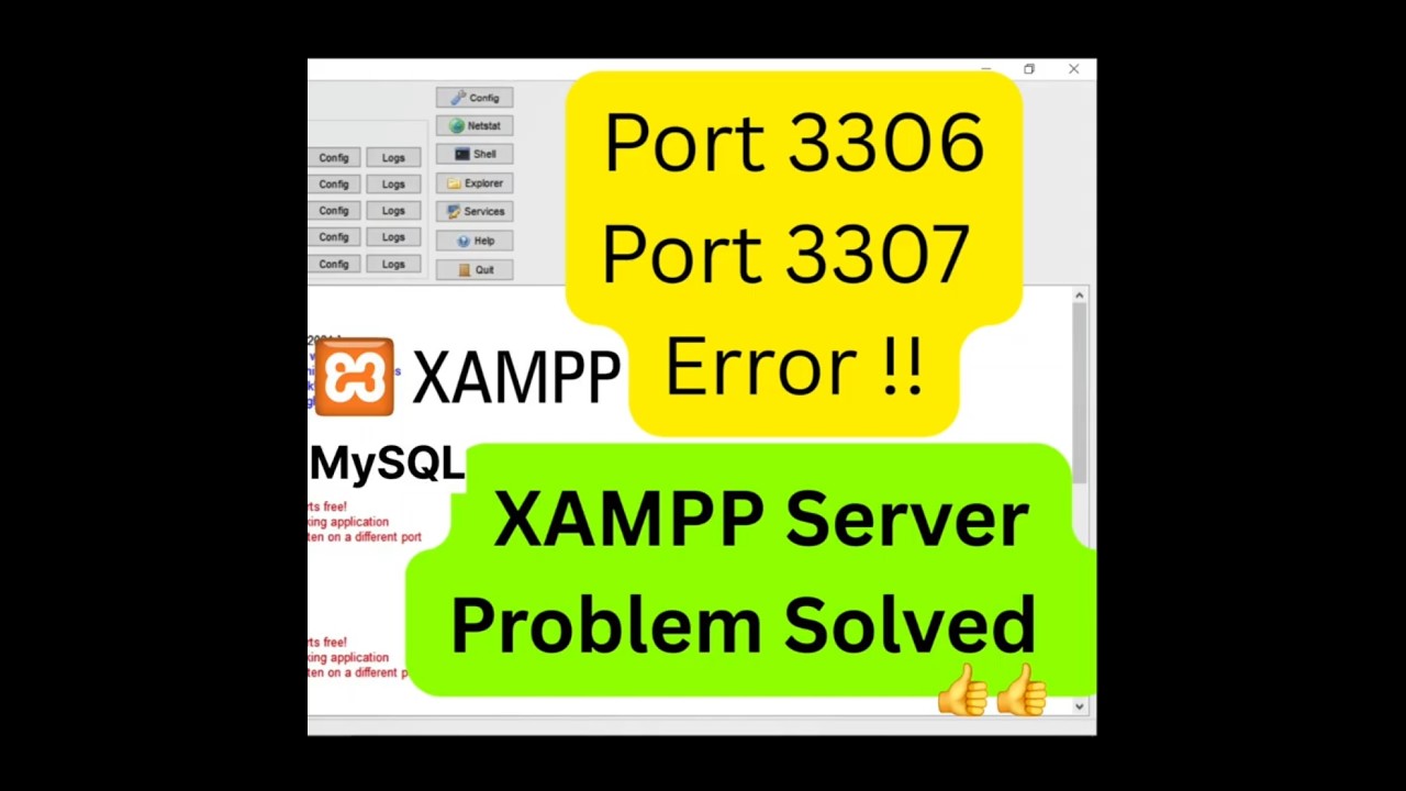XAMPP MySQL Server Problem Solved || Port 3306 Connecting Error Solved