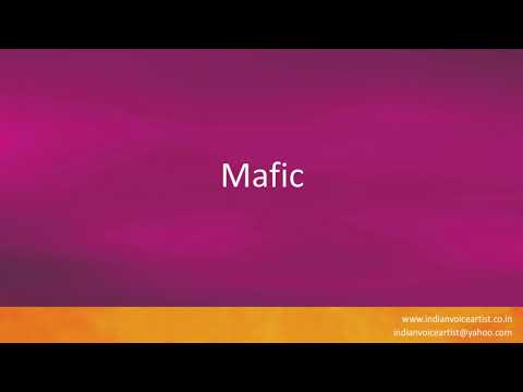 Pronunciation of the word(s) "Mafic".