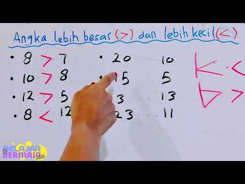 Belajar Matematika Angka lebih besar dan lebih kecil ||Mengenal lambang Lebih besar dan lebih kecil