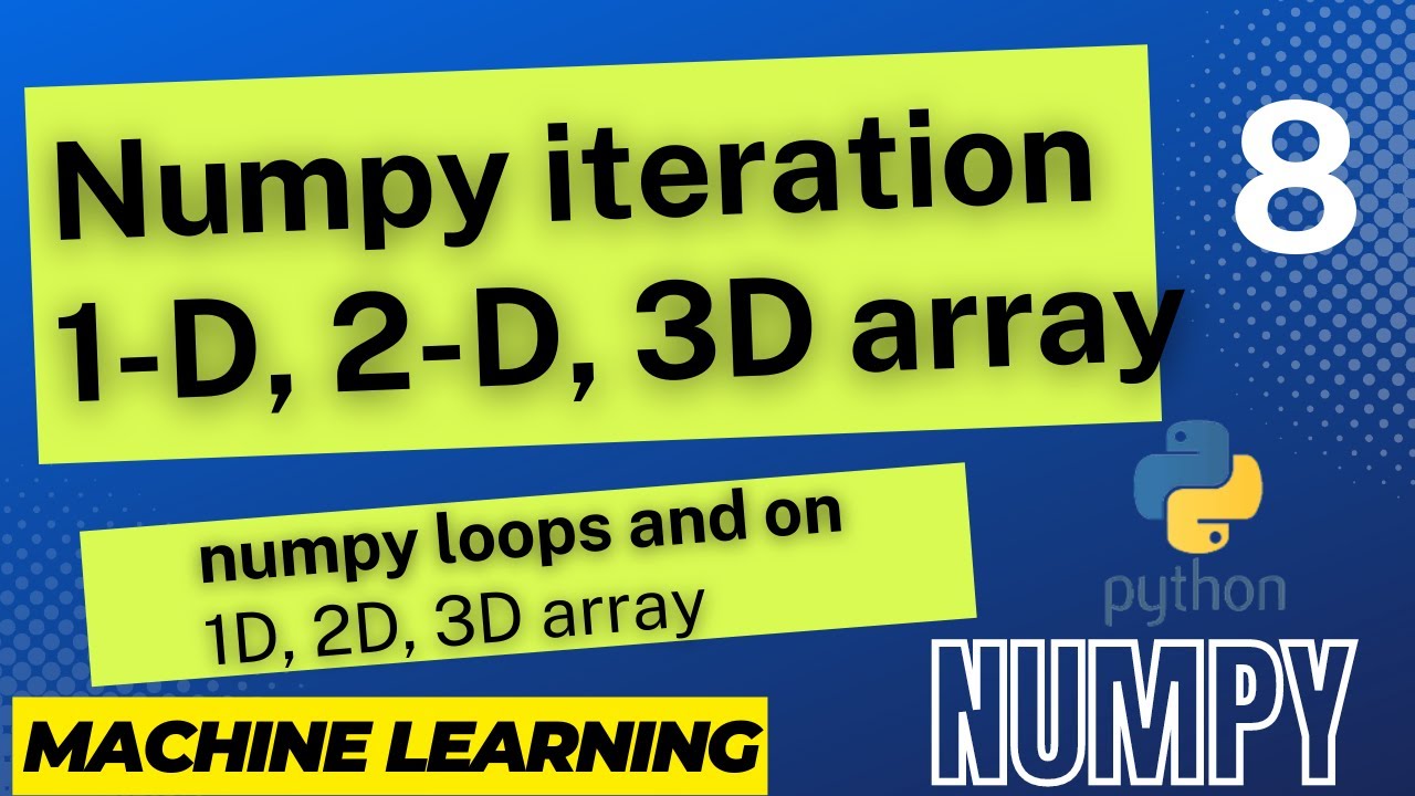 Iterating NumPy Arrays - Learn Numpy Iteration with For Loop | Python Numpy Tutorials