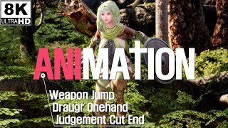 Smooth Weapon Jump I Draugr Onehand Animation I Judgement Cut End at ...