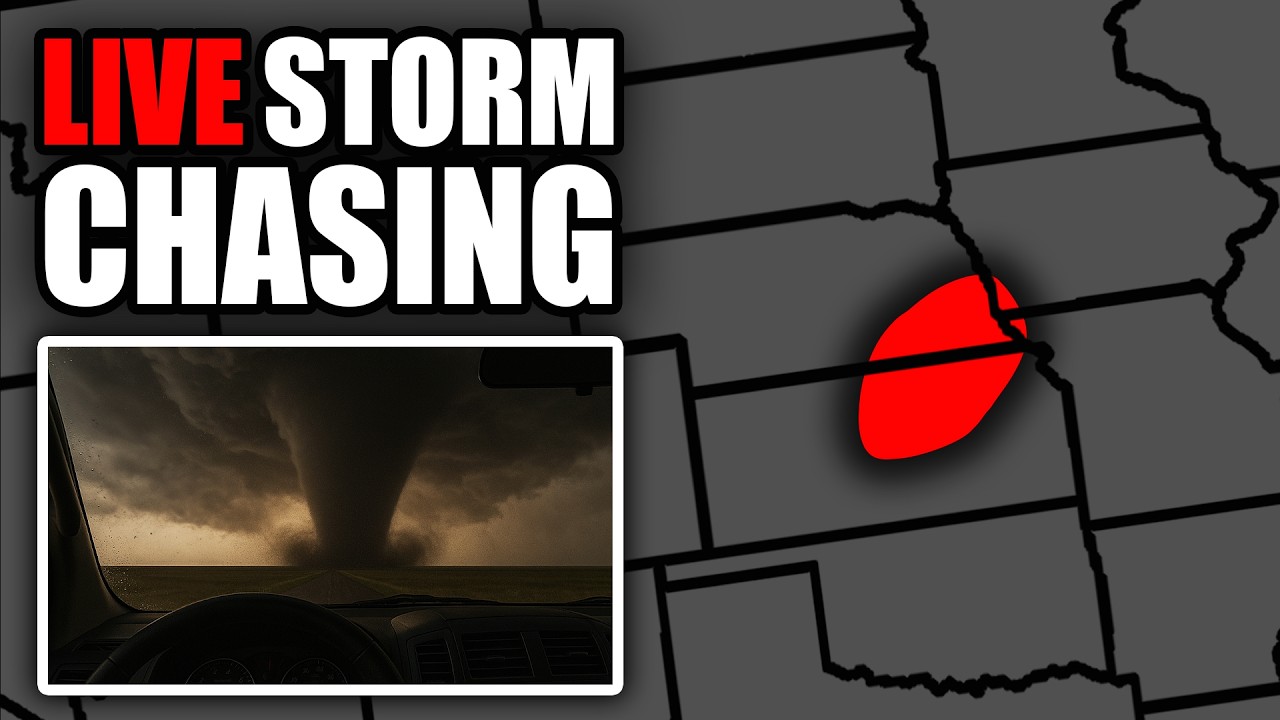 🔴LIVE Storm Chasing - Violent Tornado Outbreak - Kansas & Nebraska