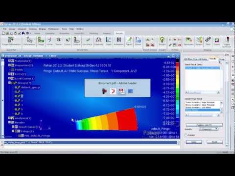 MSC Nastran; Patran Tutorial - Linear Statics; Plane Strain with 2D Solids Video Lecture ...