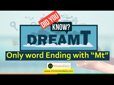 Only English word that ends with "Mt" - Dreamt