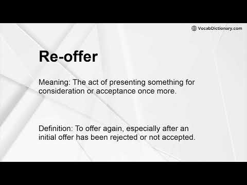 Re-offer Meaning