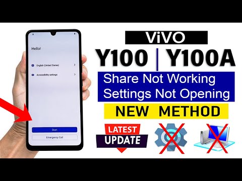 Vivo Y100/ Y100a : Settings Not Opening - GOOGLE/ FRP BYPASS | Android 14 (Without PC)