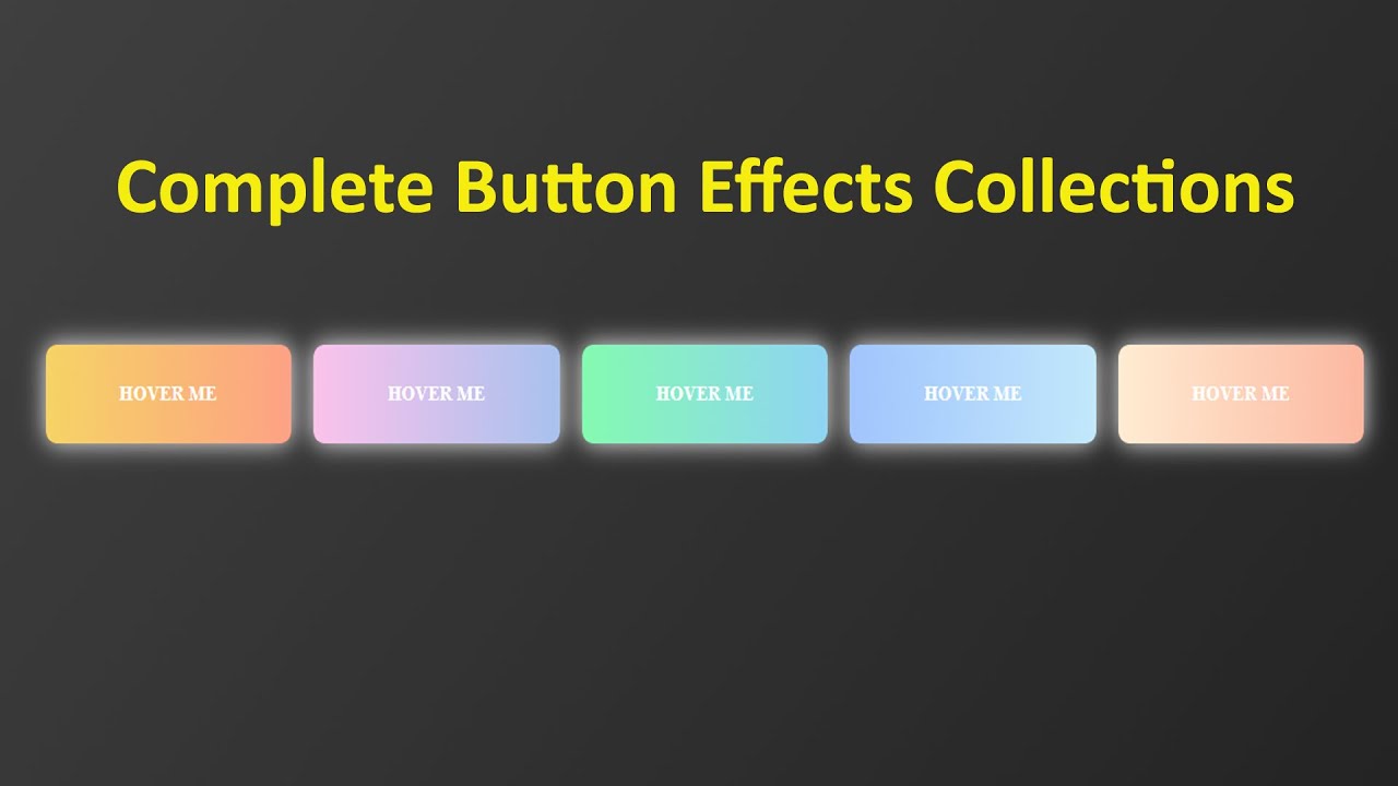 How To Make An Gradient Button Hover Effects Using HTML and CSS | Linear Gradient Buttons Effects