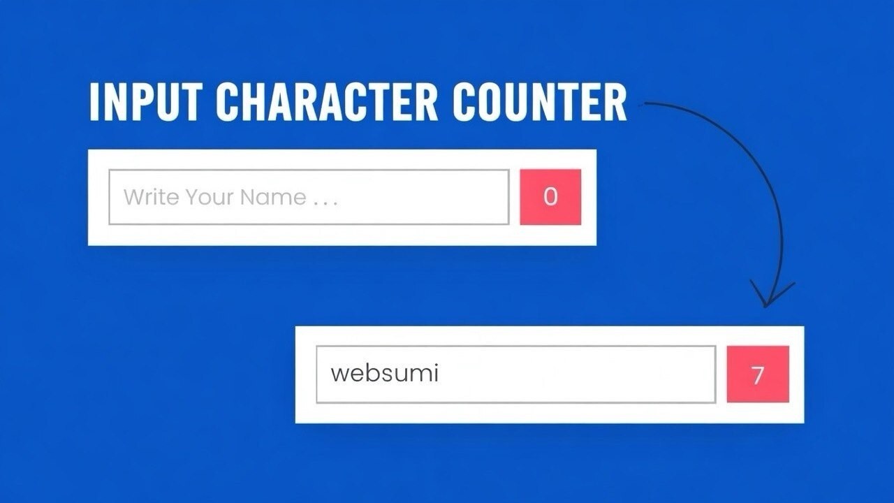 Build a Character Counter with HTML CSS & JavaScript | Live Input Counter Tutorial