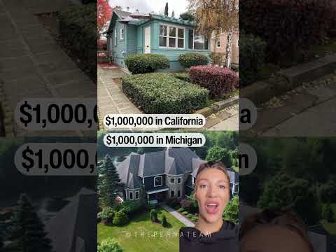 $1,000,000 Home in California vs Michigan #shorts