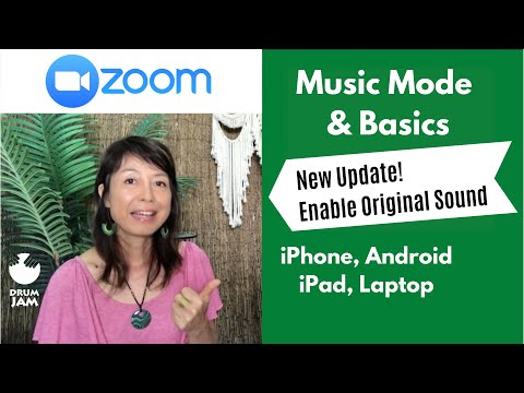 "MUSIC MODE" & BASICS of ZOOM - iPhone, Android, iPad, Laptop