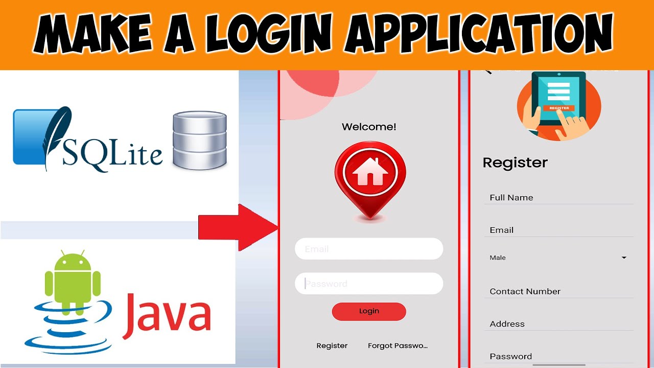 Java Code for Login, Register & Forgot Password with SQLite | Android Studio Tutorial (Part 3)