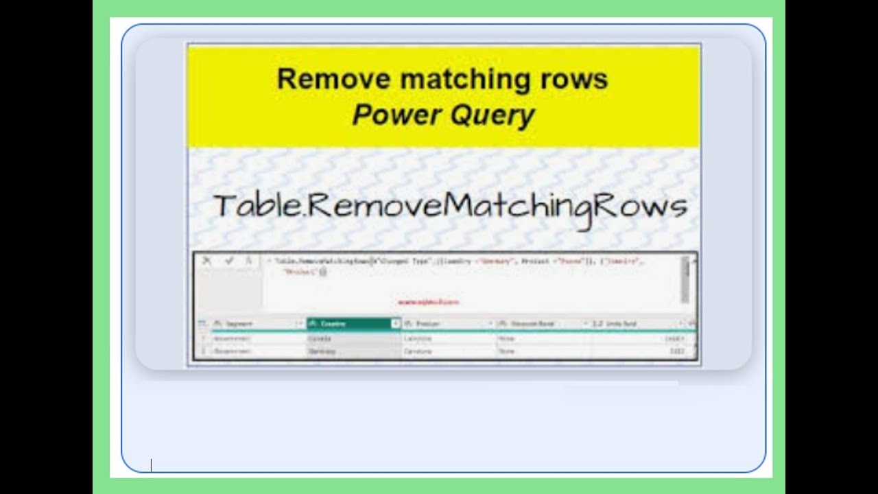 16. Remove matching rows using Power Query
