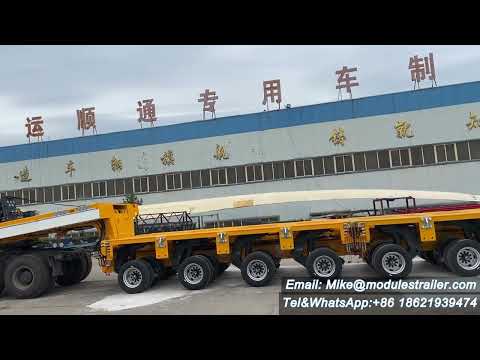 Gooseneck+10 axle Modular Trailer, 450tons capacity, axle space 1500mm, compatible Goldhofer THP/SL